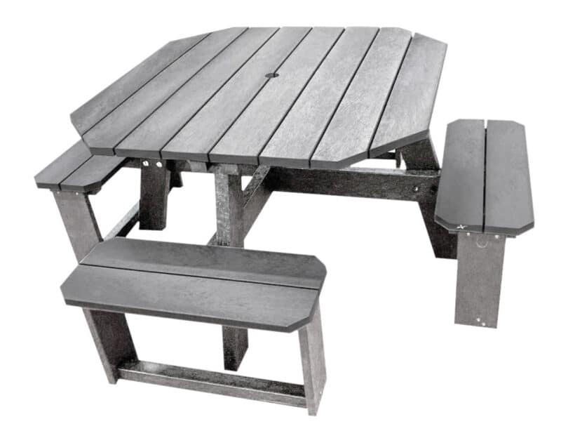 Rishworth Octagonal 8 Seater Picnic Table | Recycled Plastic